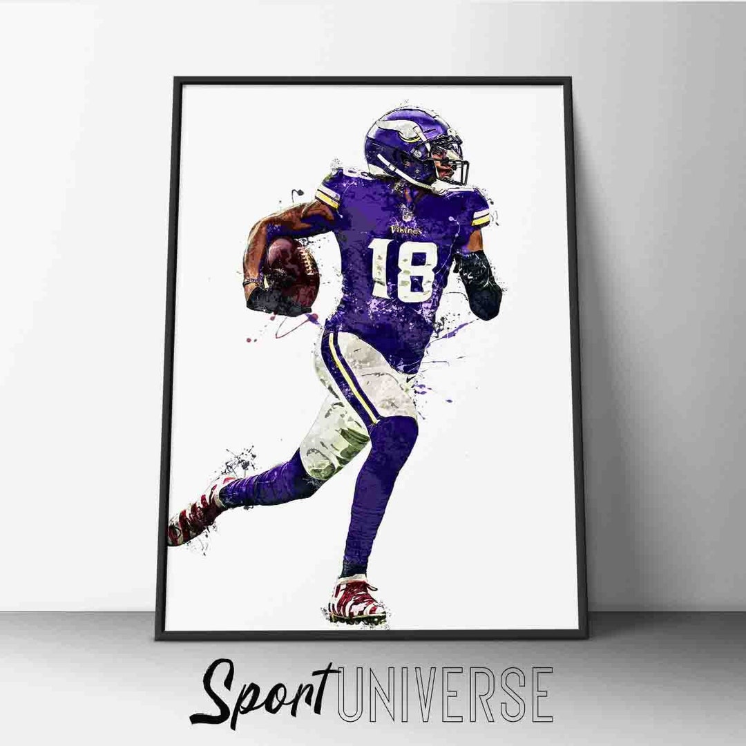 Justin Jefferson Poster Justin Jefferson Canvas Print - Etsy