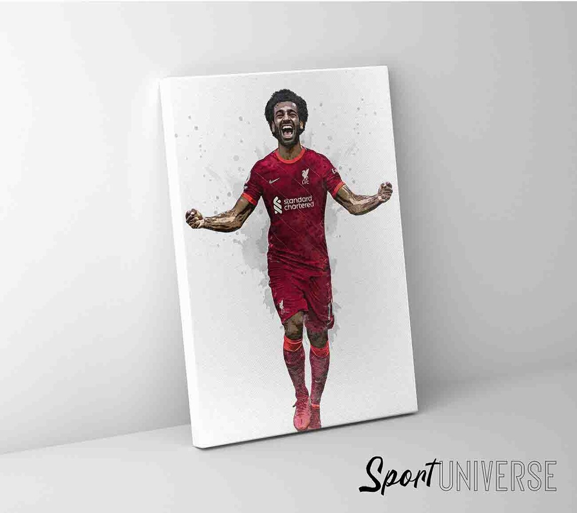 Mohamed Salah Poster Mohamed Salah Print Canvas Print - Etsy UK