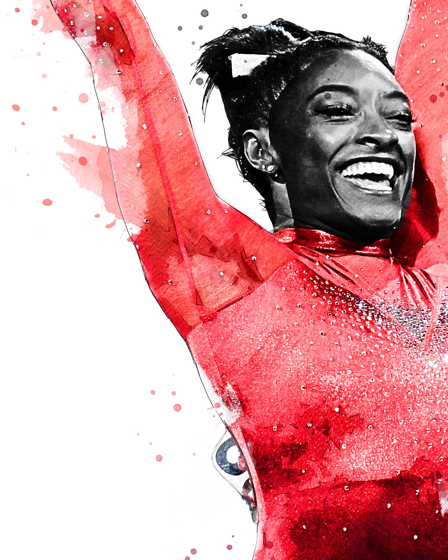 Simone Biles USA Poster Simone Biles Canvas Print Gymnastics | Etsy