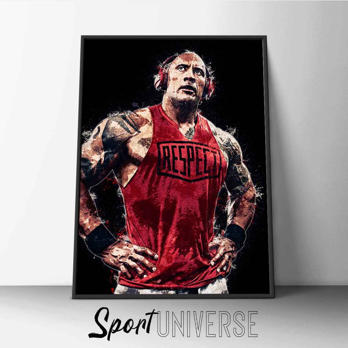 Dwayne Johnson Poster the Rock Canvas Print Wall Art Man Cave - Etsy