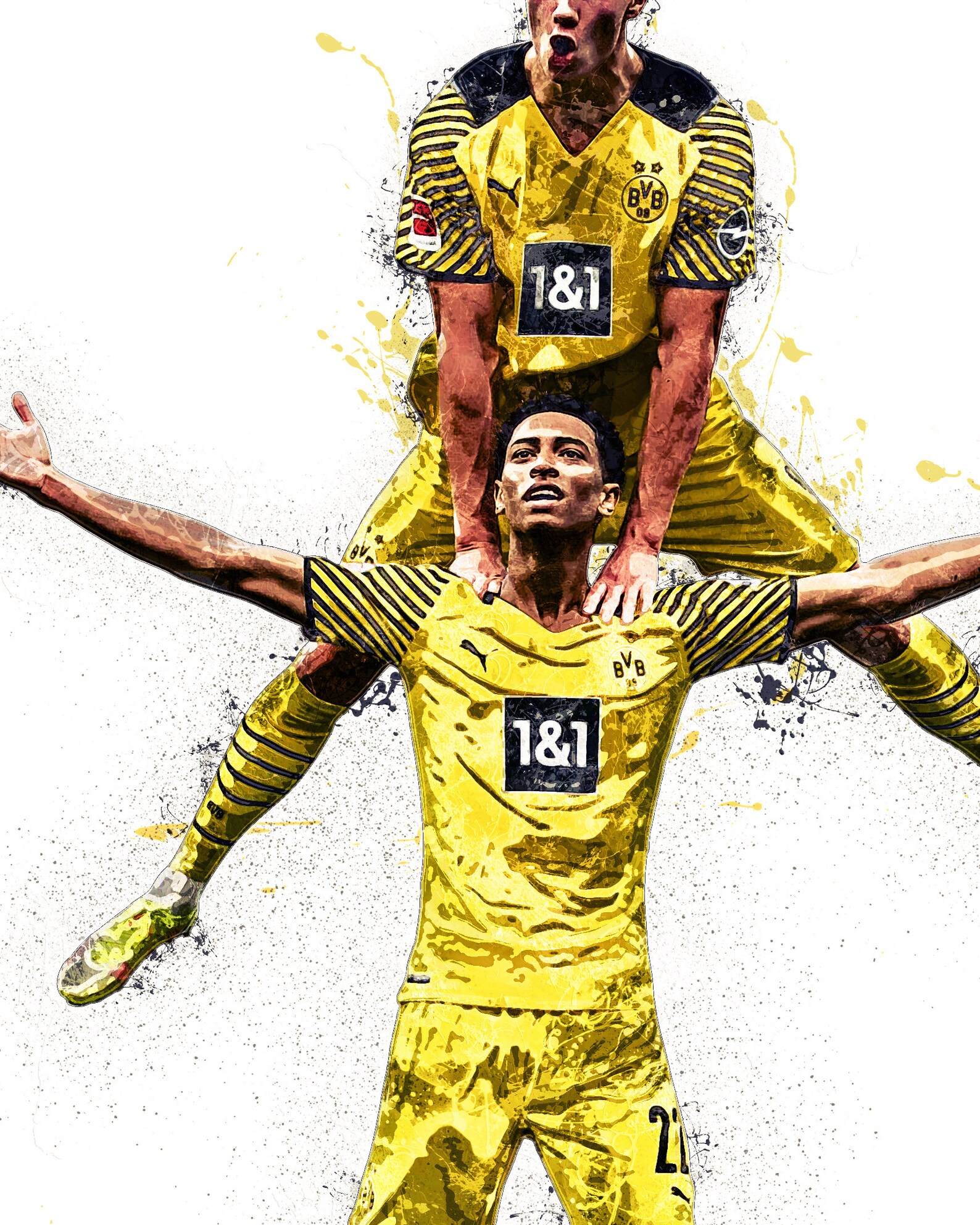 Erling Haaland Jude Bellingham Poster Haaland Bellingham | Etsy Australia