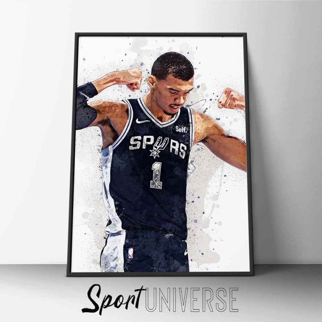 Victor Wembanyama Print Victor Wembanyama Canvas Art Print - Etsy