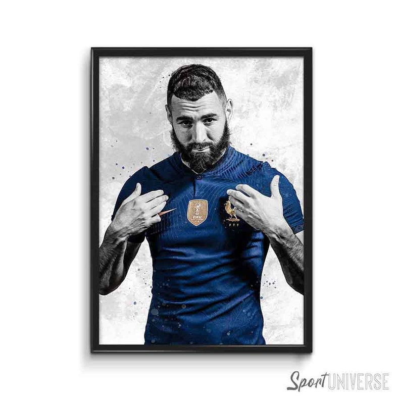 Karim Benzema Poster Karim Benzema Print France Art Print Wall - Etsy