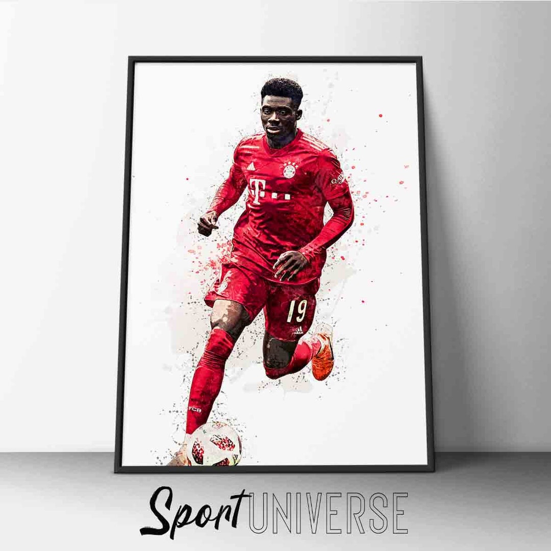 Alphonso Davies Poster Alphonso Davies Print FC Bayern Munich - Etsy