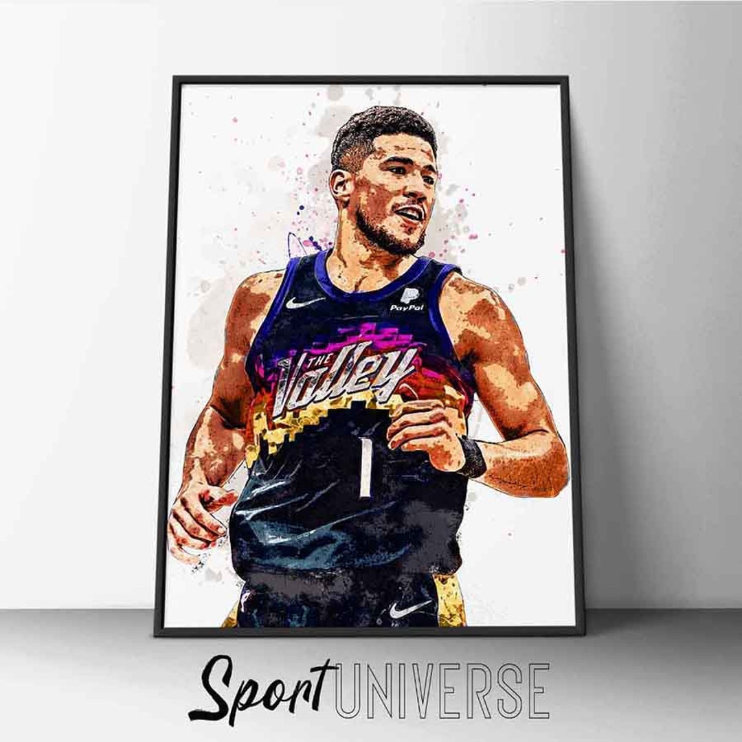 Devin Booker Print Devin Booker Canvas Print Phoenix Suns Wall - Etsy