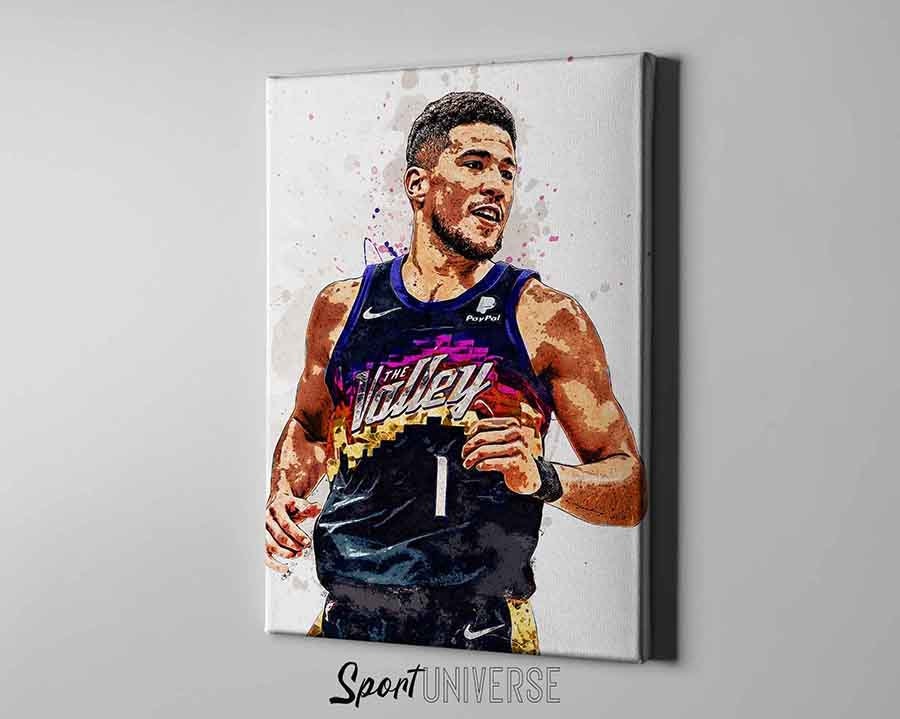 Devin Booker Print Devin Booker Canvas Print Phoenix Suns Wall - Etsy