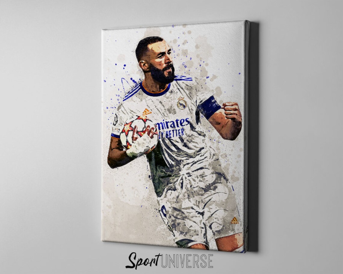 Karim Benzema Poster Benzema Druck Leinwanddruck Kunstdruck - Etsy ...