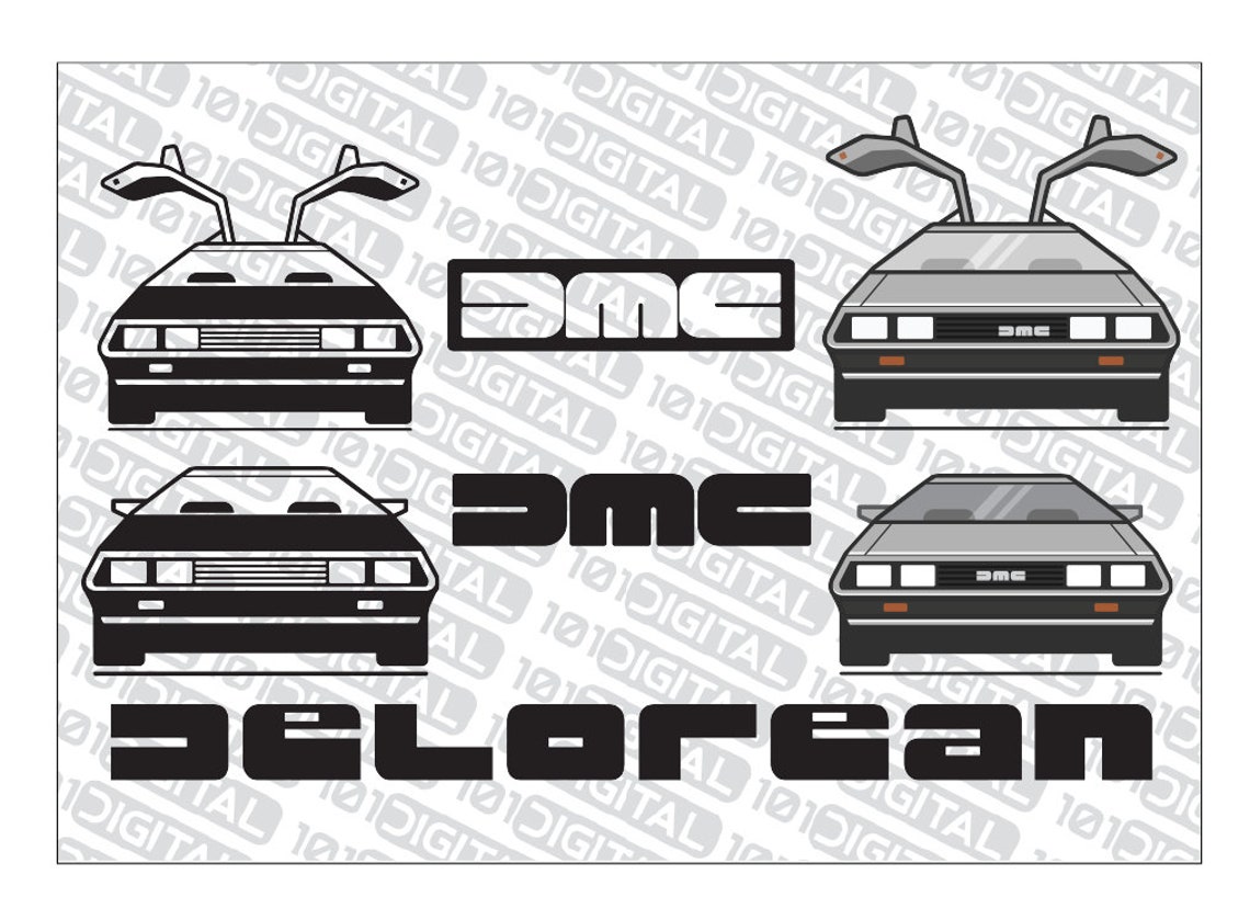 DMC DeLorean png svg DeLorean eps vector files digital | Etsy
