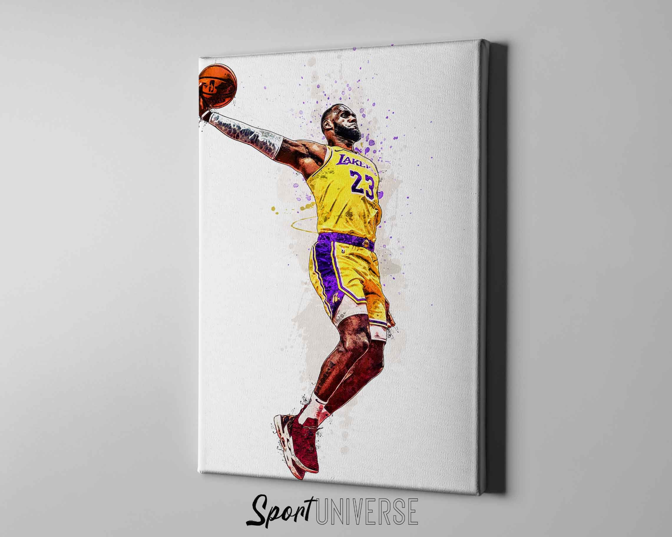 Lebron James Poster Lebron James Print La Lakers Art Print - Etsy