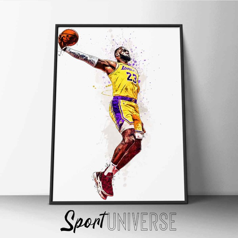 Lebron James Poster Lebron James Print La Lakers Art Print - Etsy