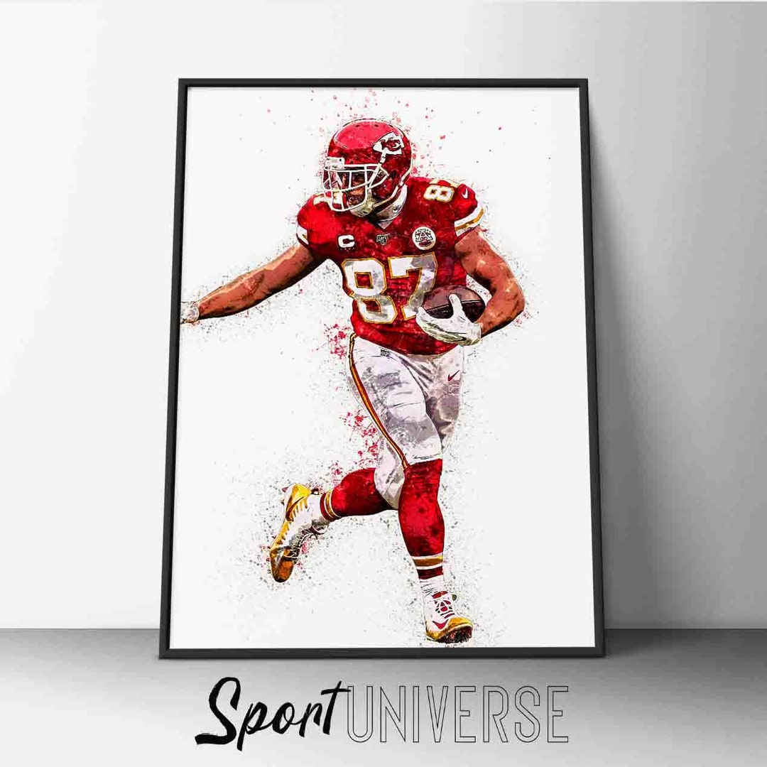 Travis Kelce imprimer Travis Kelce poster Canvas print Kansas City ...