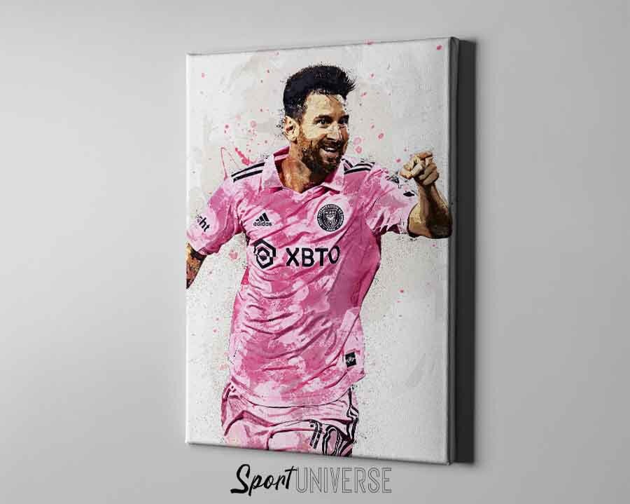 Lionel Messi Print Messi Canvas Print Inter Miami Art Print - Etsy