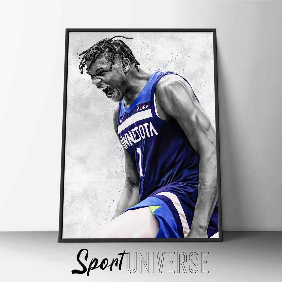 Anthony Edwards Poster Anthony Edwards Canvas Print Minnesota - Etsy