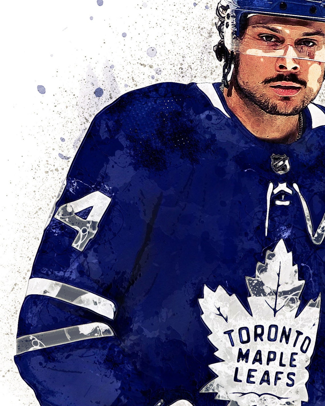 Auston Matthews Poster Auston Matthews Print Canvas Print NHL Toronto ...