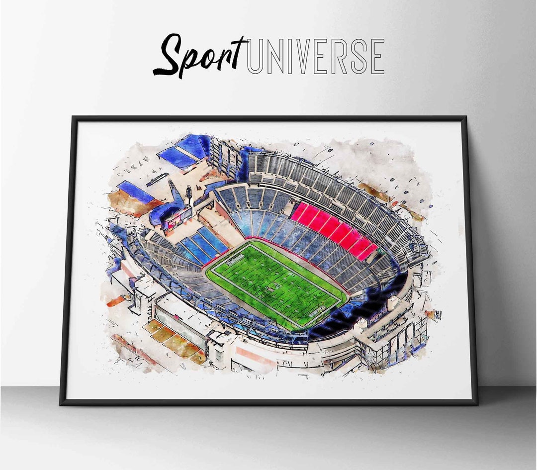 Gillette Stadium Stadium Poster New England Patriots Stadium Print ...