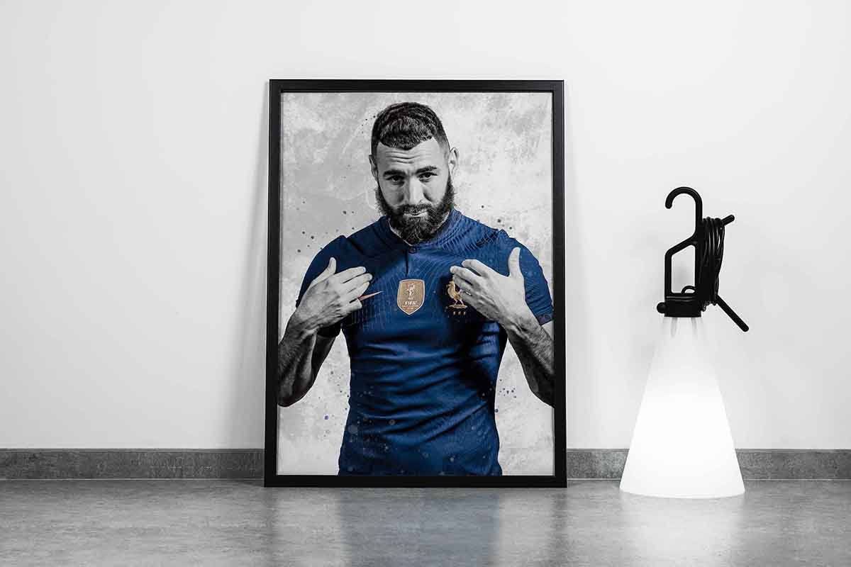 Karim Benzema Poster Karim Benzema Print France Art Print Wall - Etsy