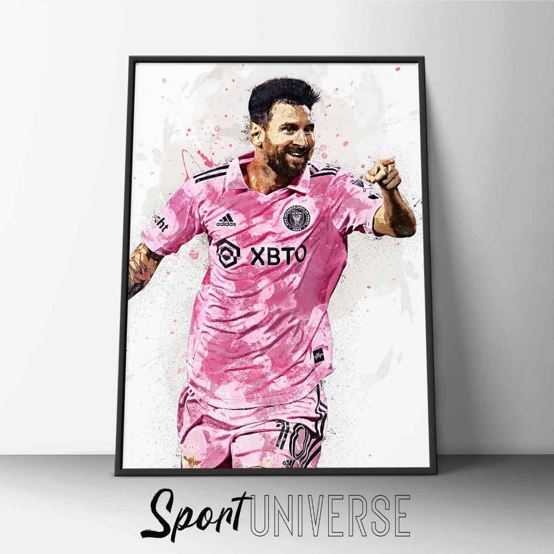 Lionel Messi Print Messi Canvas Print Inter Miami Art Print - Etsy