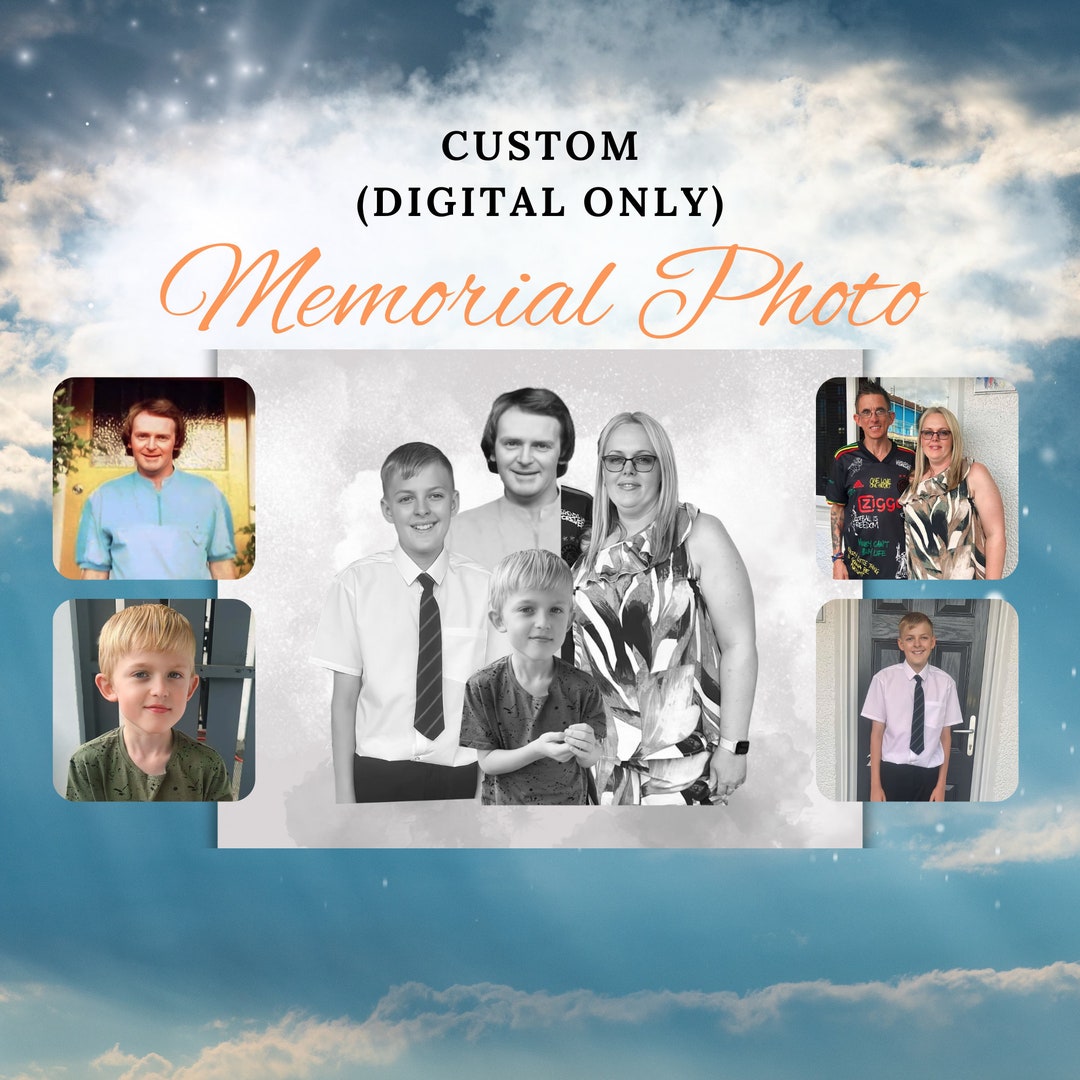 Custom Memorial Photo Portrait: Heartfelt Loved One Gift (digital Image ...