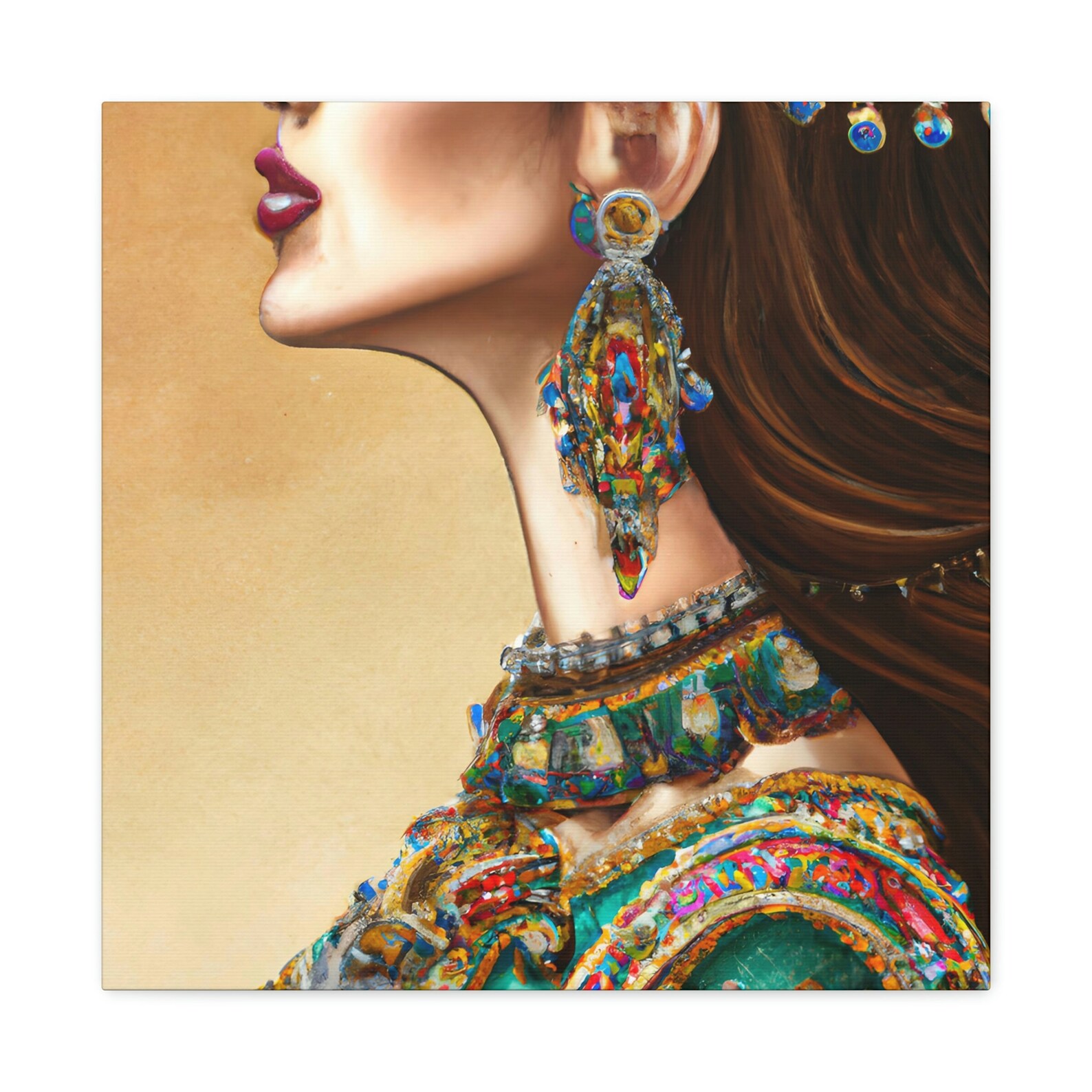 Sharmeen Khan Pakistani Canvas - Etsy