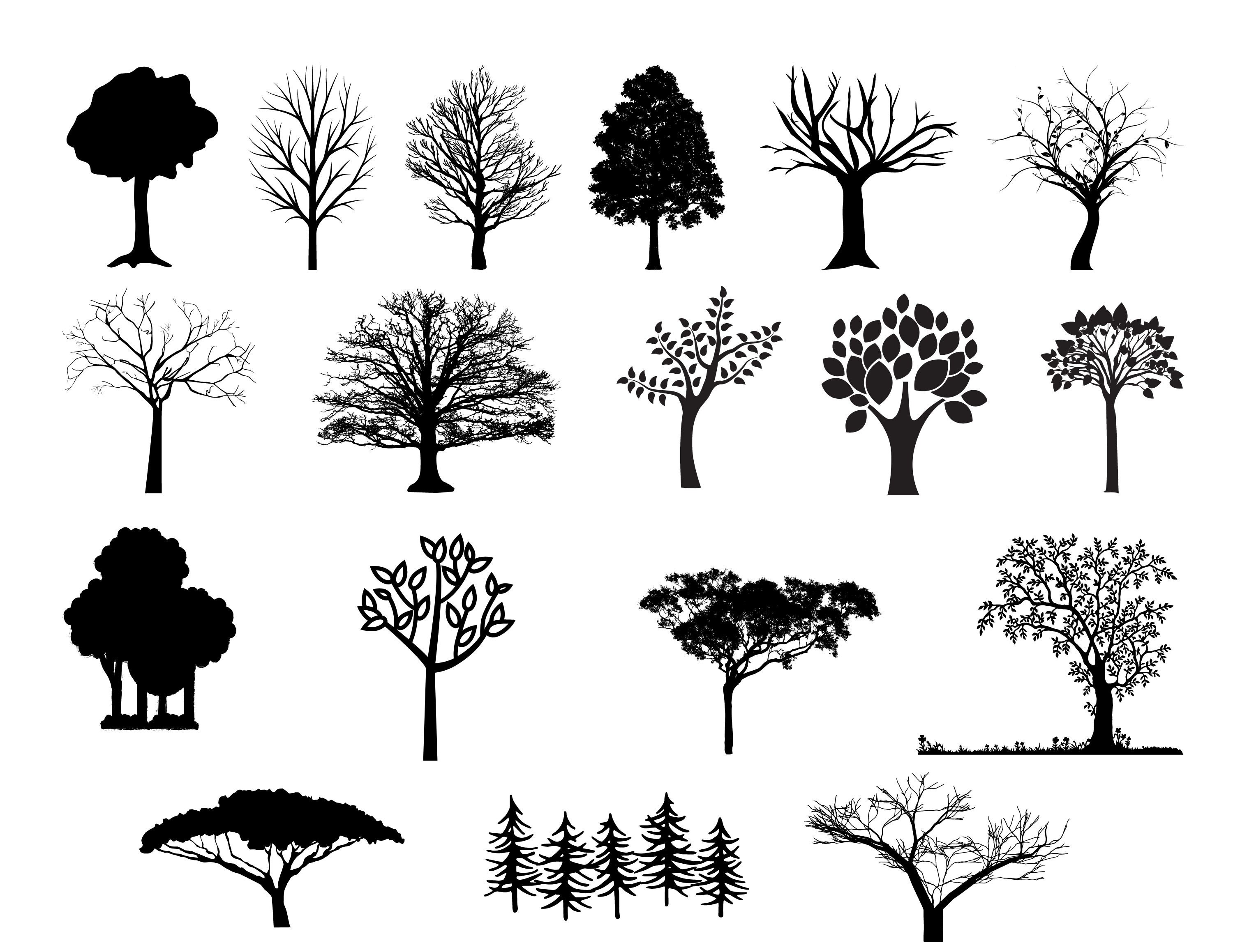 Trees SVG, SVG Download, Vector, Digital, Cricut SVG, Silouhette Svg ...