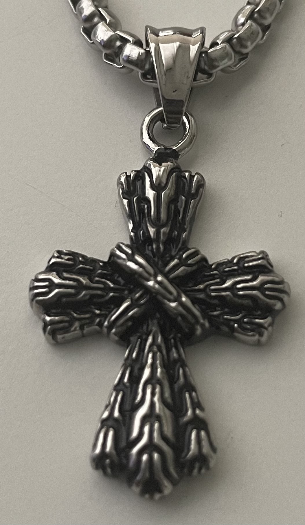 Cross Chevron Cross Necklace for Men Stainless Steel Cross - Etsy