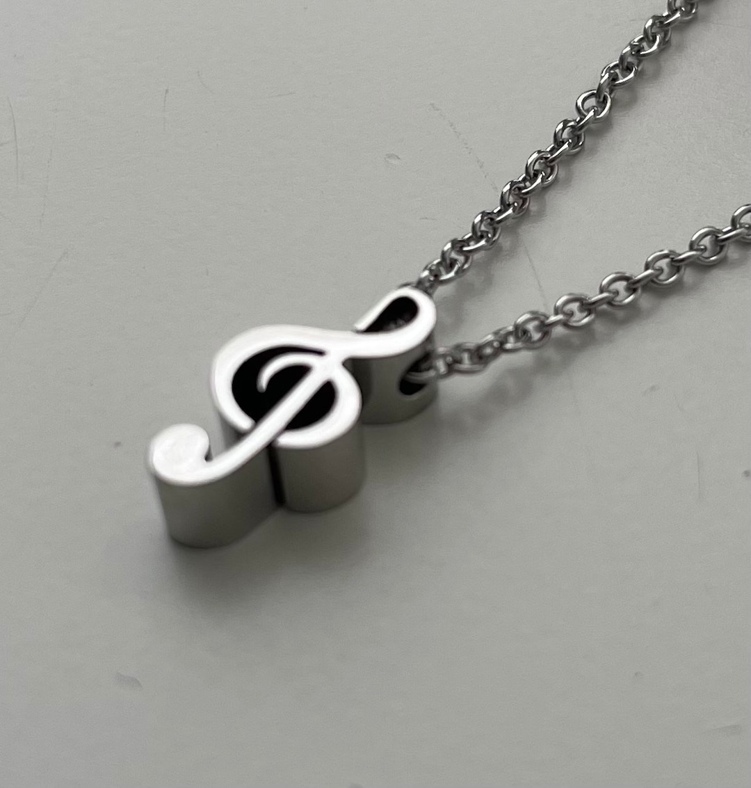 Music Note, Treble Clef Necklace, Music Necklace, Music Note Jewelry ...