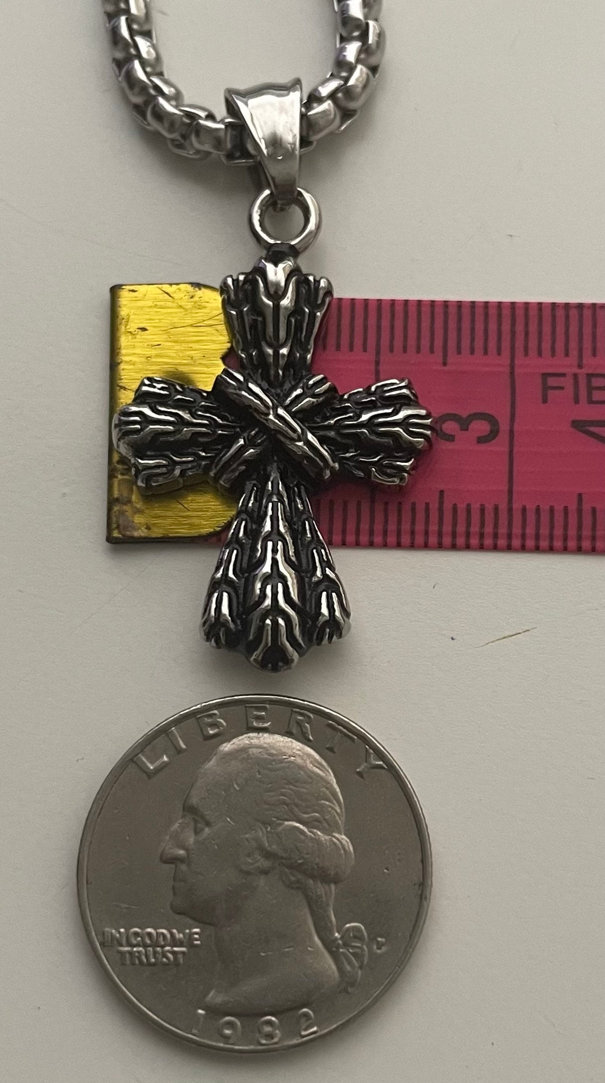 Cross Chevron Cross Necklace for Men Stainless Steel Cross - Etsy