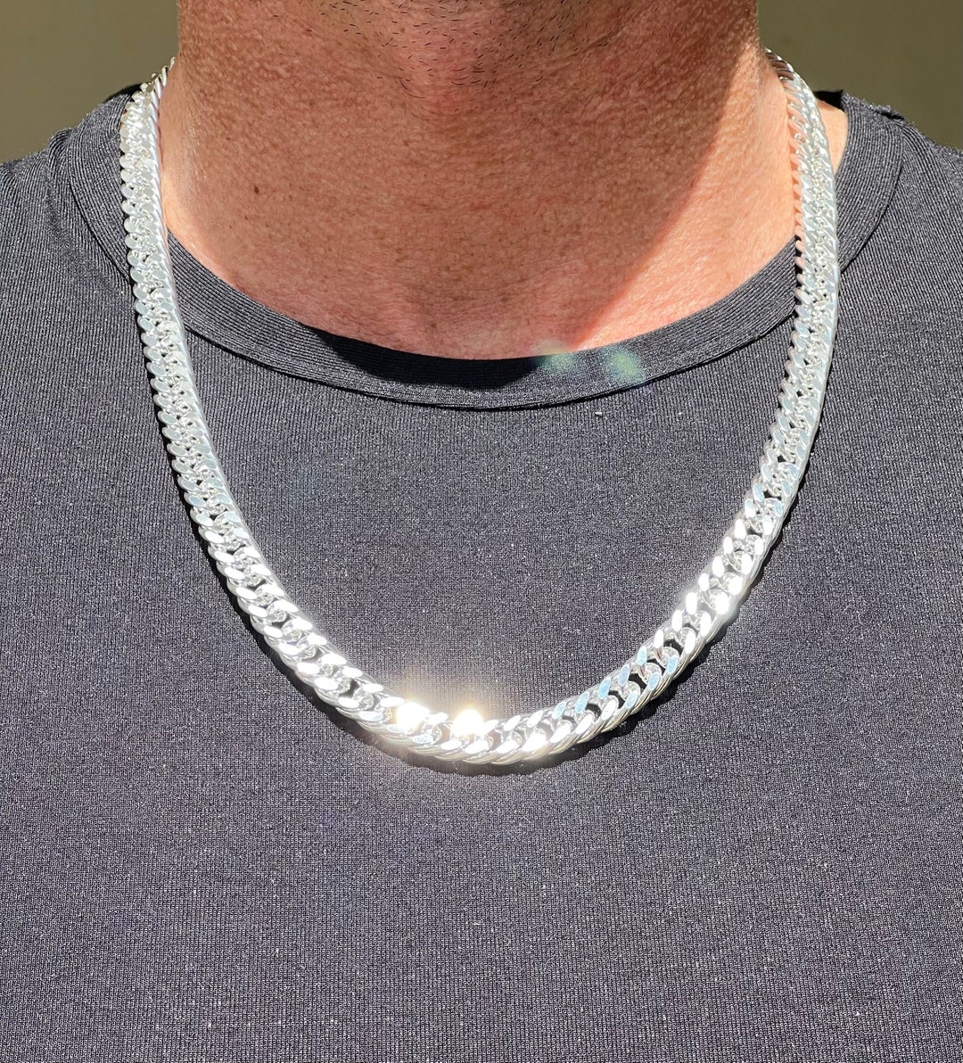 Finest Italian Hand Made Miami Cuban Link 925 Solid Sterling SILVER ...