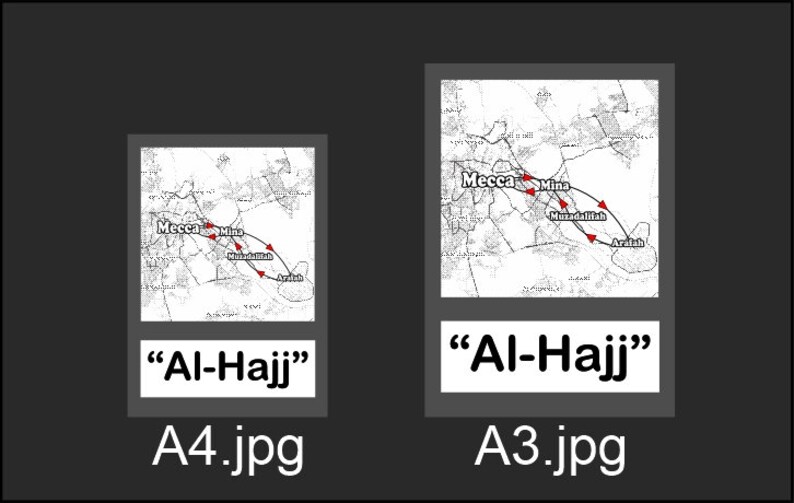 Printable JPG Mecca Maps Poster & Wall Art-exclusive al-hajj - Etsy