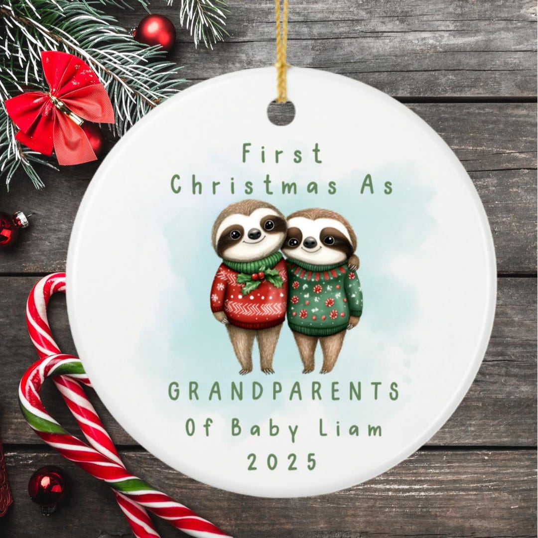 Personalized Grandparents Ornament Gift for First Christmas as ...