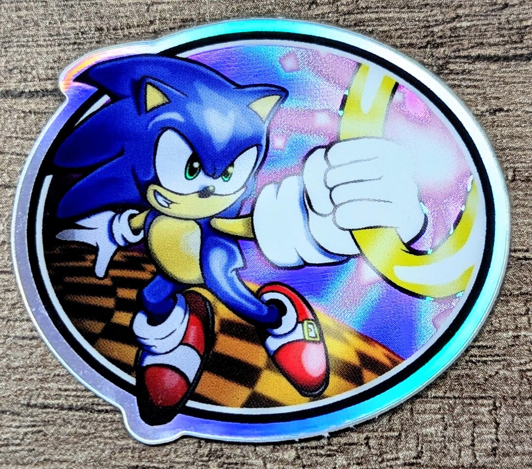 Sonic the Hedgehog: Giant Ring | Sega | Holographic Vinyl Sticker - Etsy