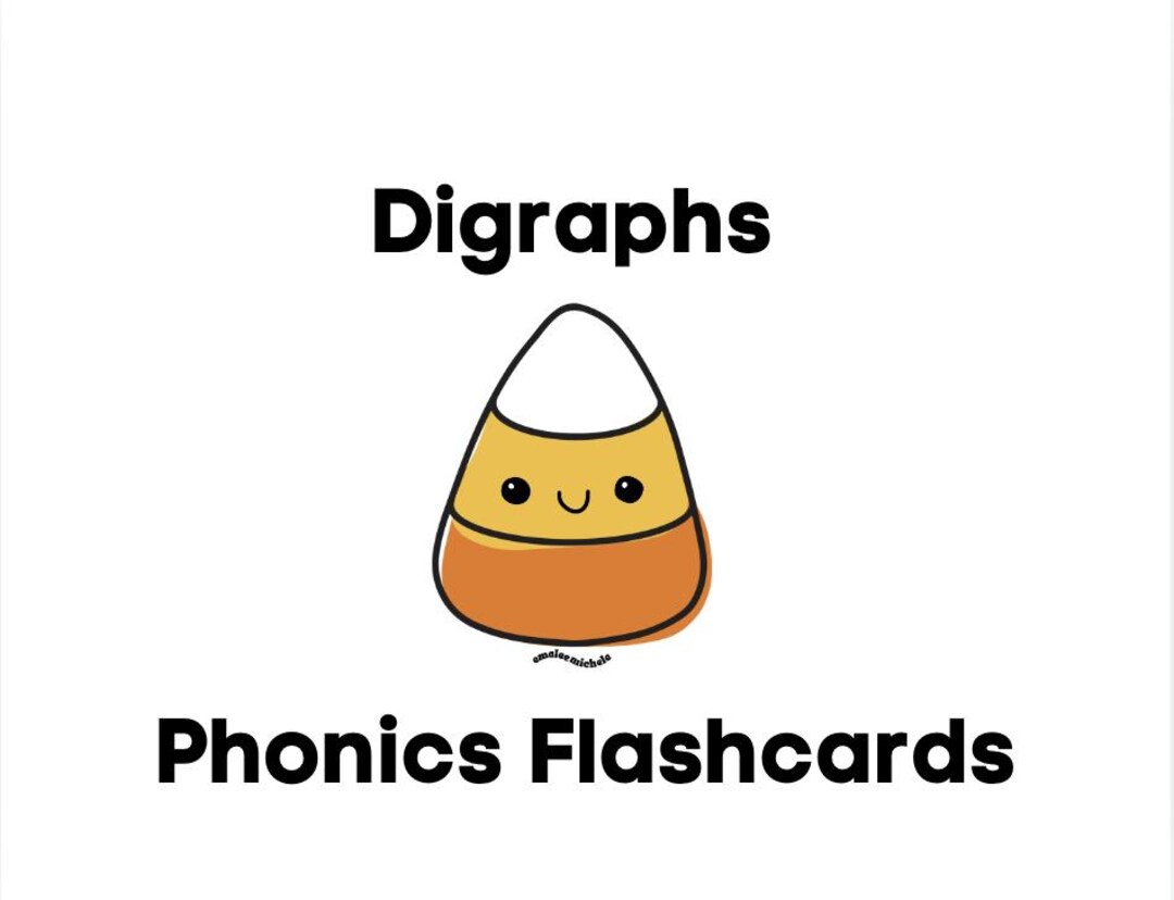 Candy Corn Digraphs Phonics Flashcards - Etsy