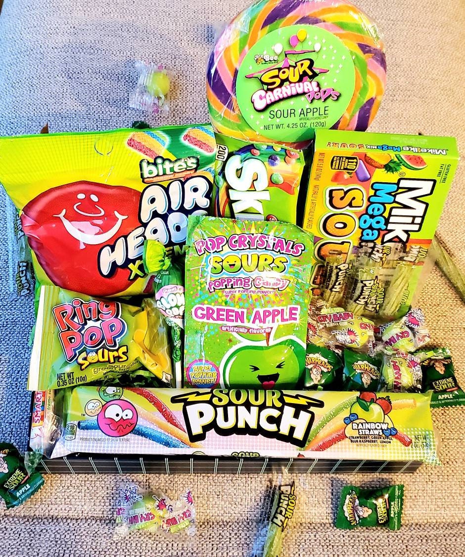 Sour Candy Box Green, Birthday Long Distance, Bday, Saint Patrick's Day ...