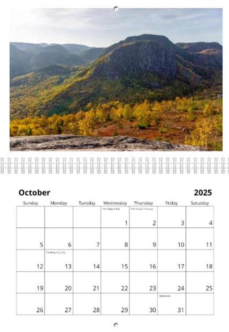 Wall Calendar 2025 - Quebec Landscape Photography Calendar - Etsy