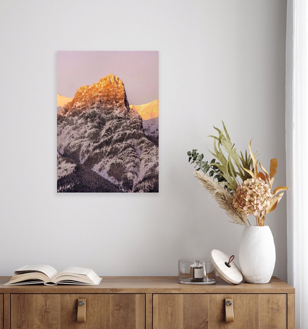 Canmore Sunset Alpenglow in the Mountains Alberta Photo Print - Etsy