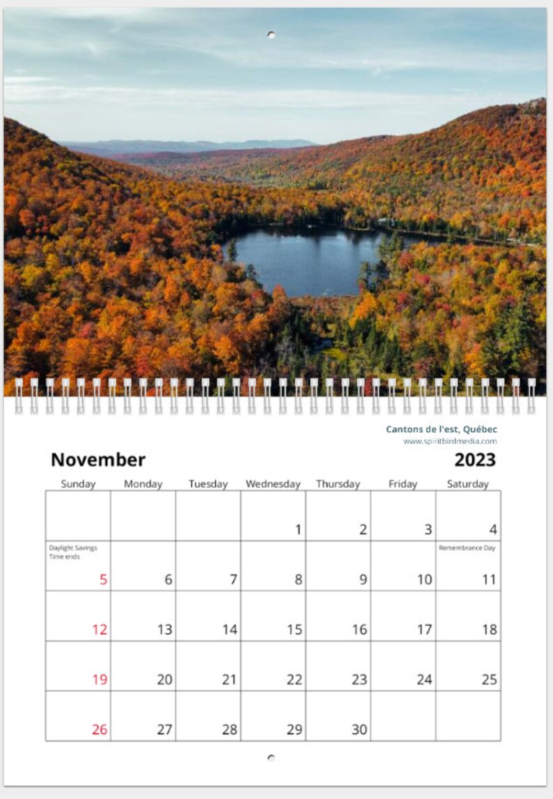 Calendrier Mural 2023 Paysages Du Quebec Wall Calendar - Etsy