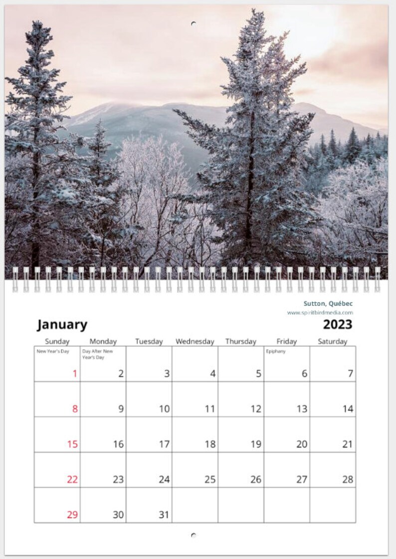 Calendrier Mural 2023 Paysages Du Quebec Wall Calendar - Etsy