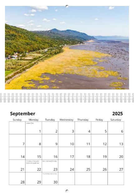 Wall Calendar 2025 - Quebec Landscape Photography Calendar - Etsy