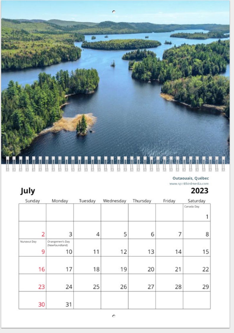 Calendrier Mural 2023 Paysages Du Quebec Wall Calendar - Etsy