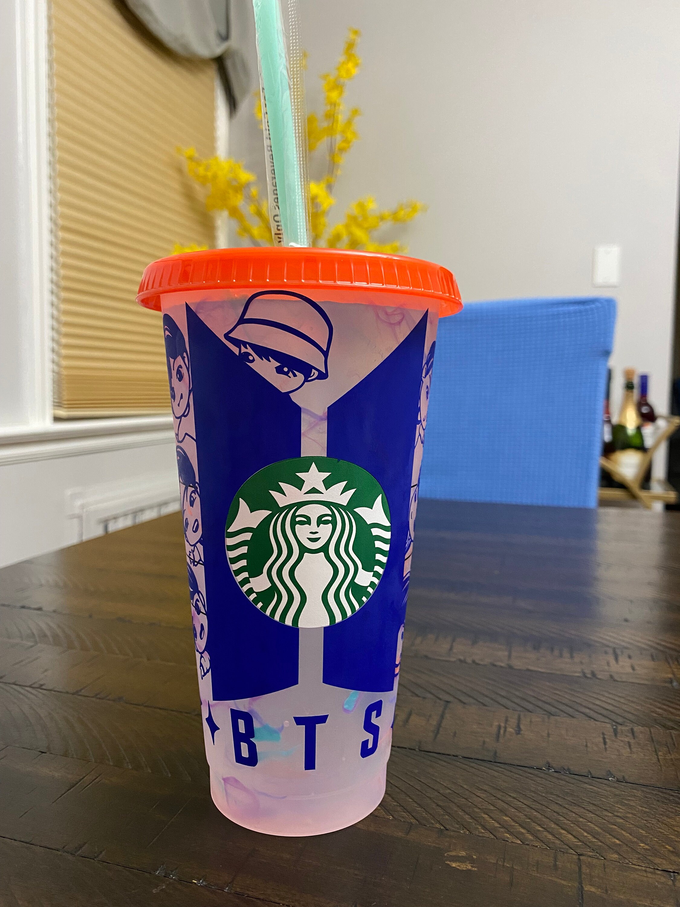 Starbucks Custom Color Changing BTS Cup/ Reusable/ BTS/ Bangtan Boys - Etsy