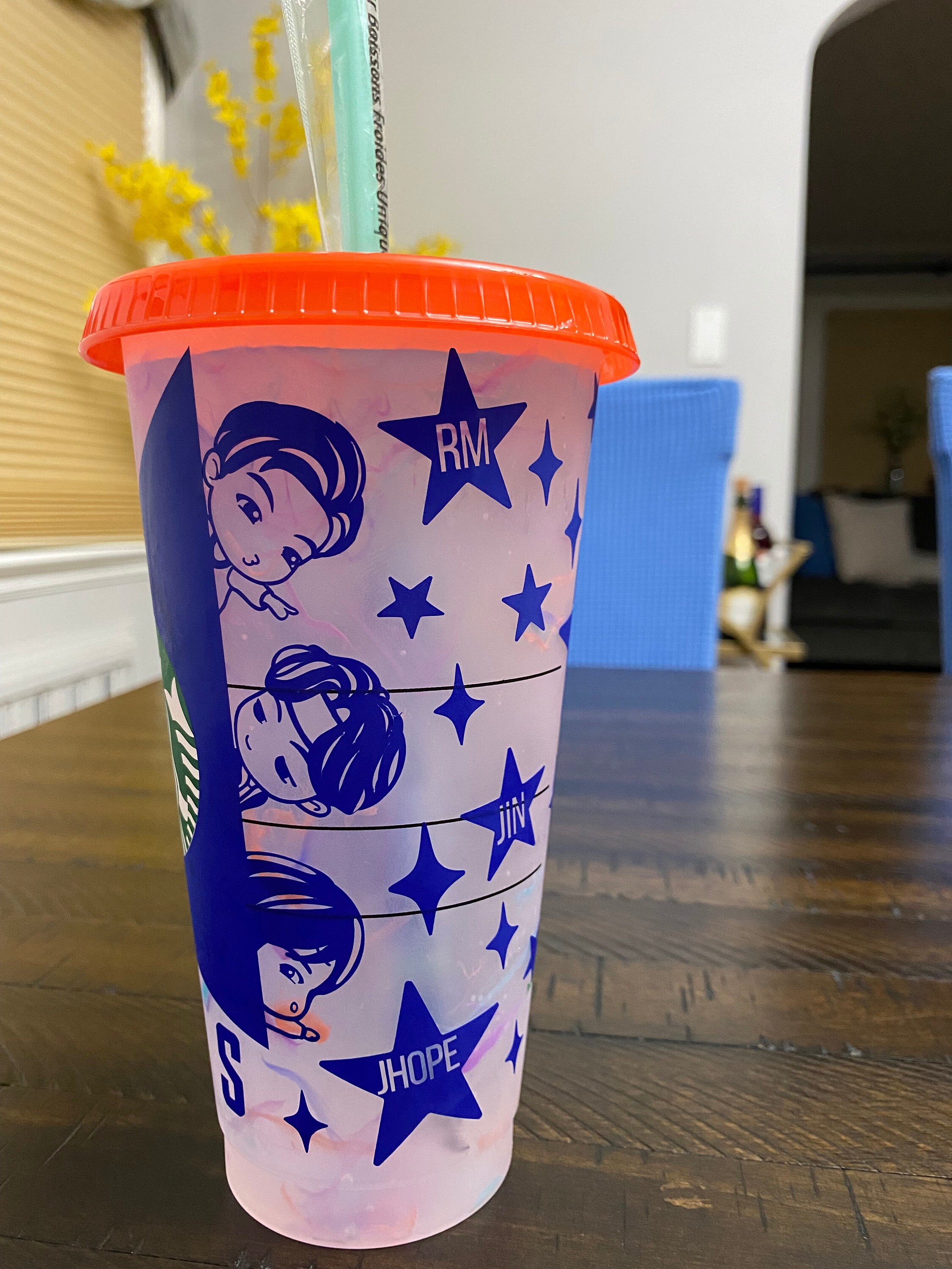 Starbucks Custom Color Changing BTS Cup/ Reusable/ BTS/ Bangtan Boys - Etsy