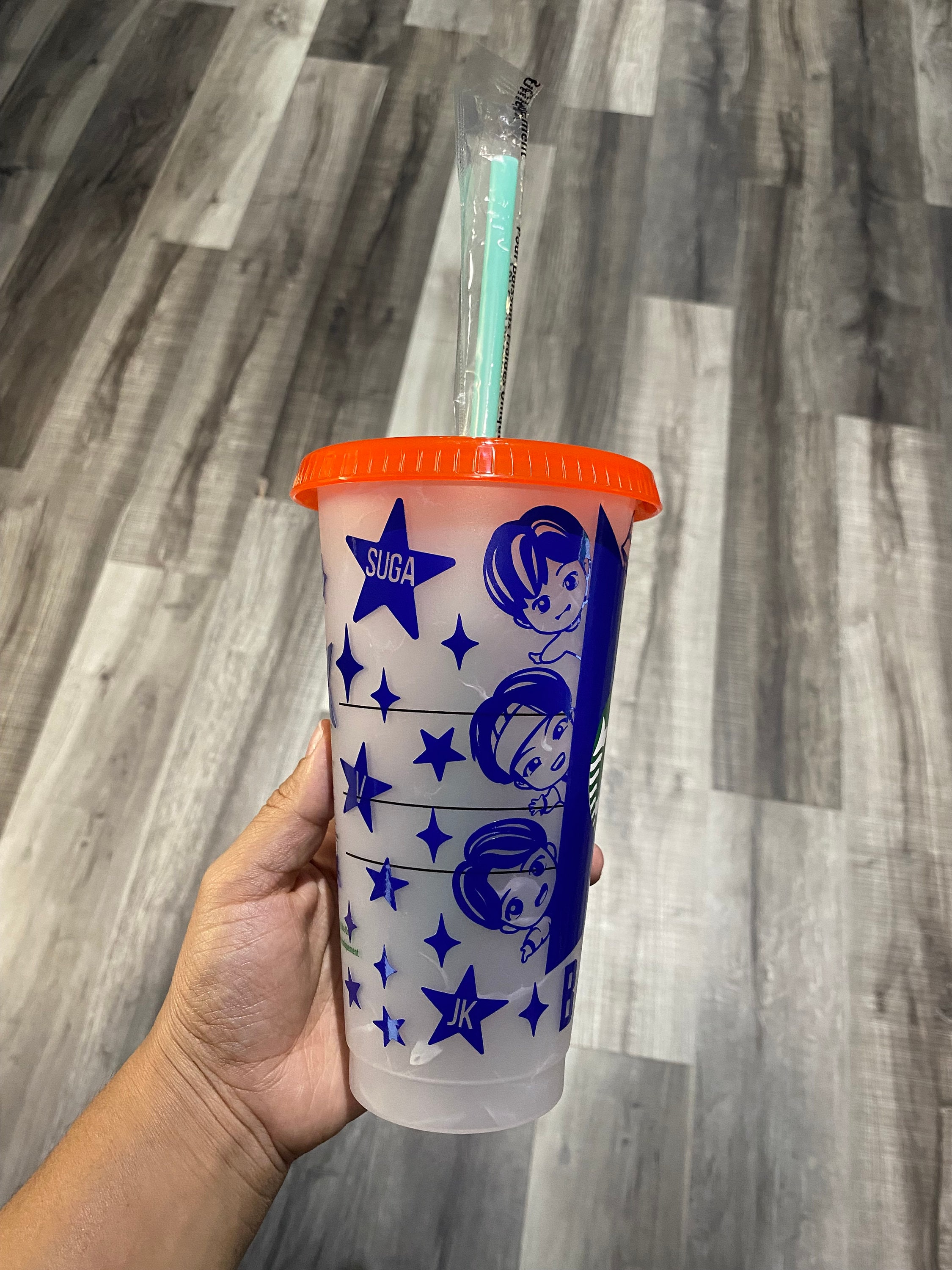 Starbucks Custom Color Changing BTS Cup/ Reusable/ BTS/ Bangtan Boys - Etsy