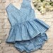 Upsy Daisy Top/dress & Matching Bloomers Set Bright Blue Linen Blend ...