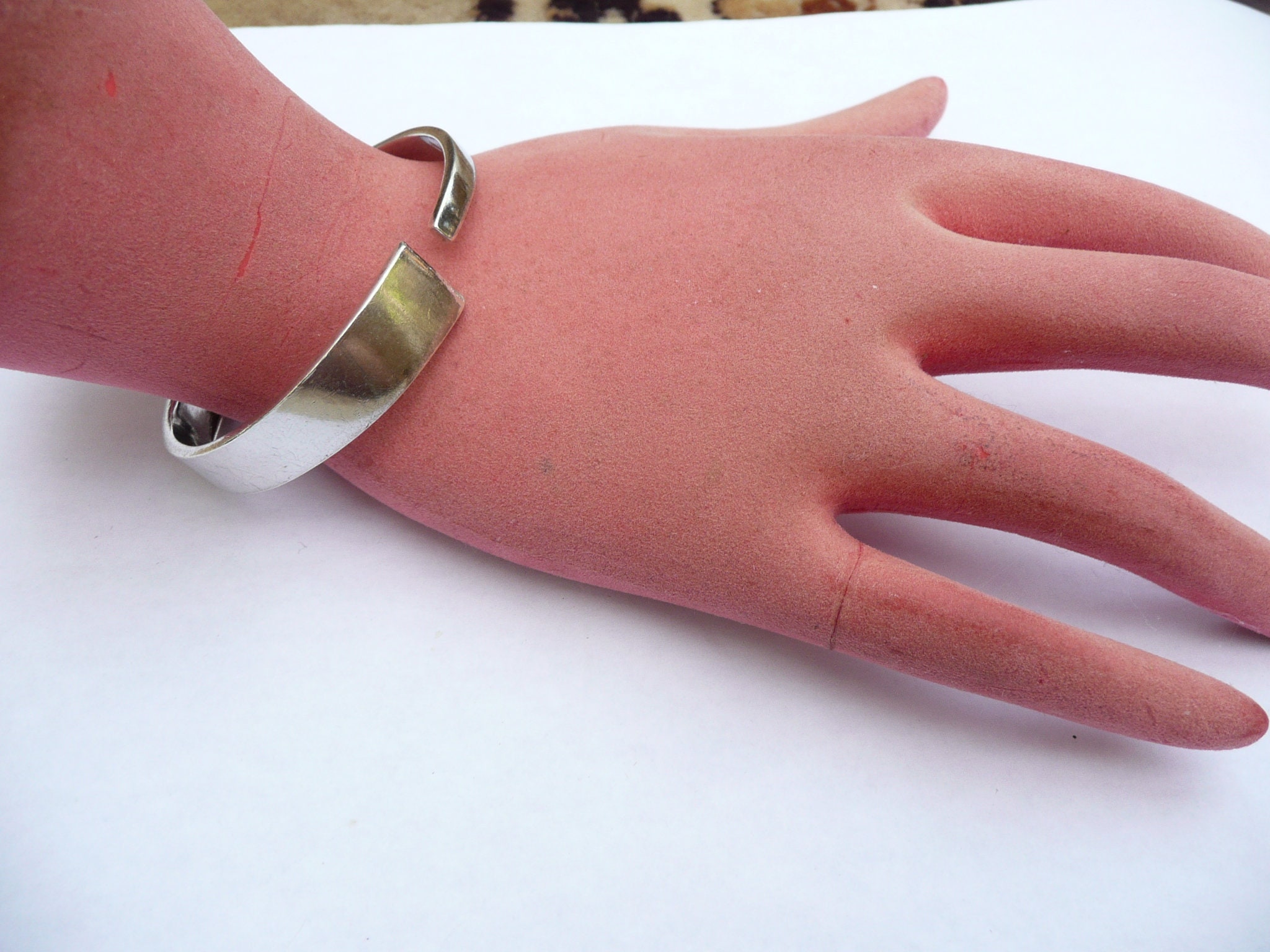 Super Vintage Solid 925 Silver and Diamond Hinge Bangle - Etsy UK