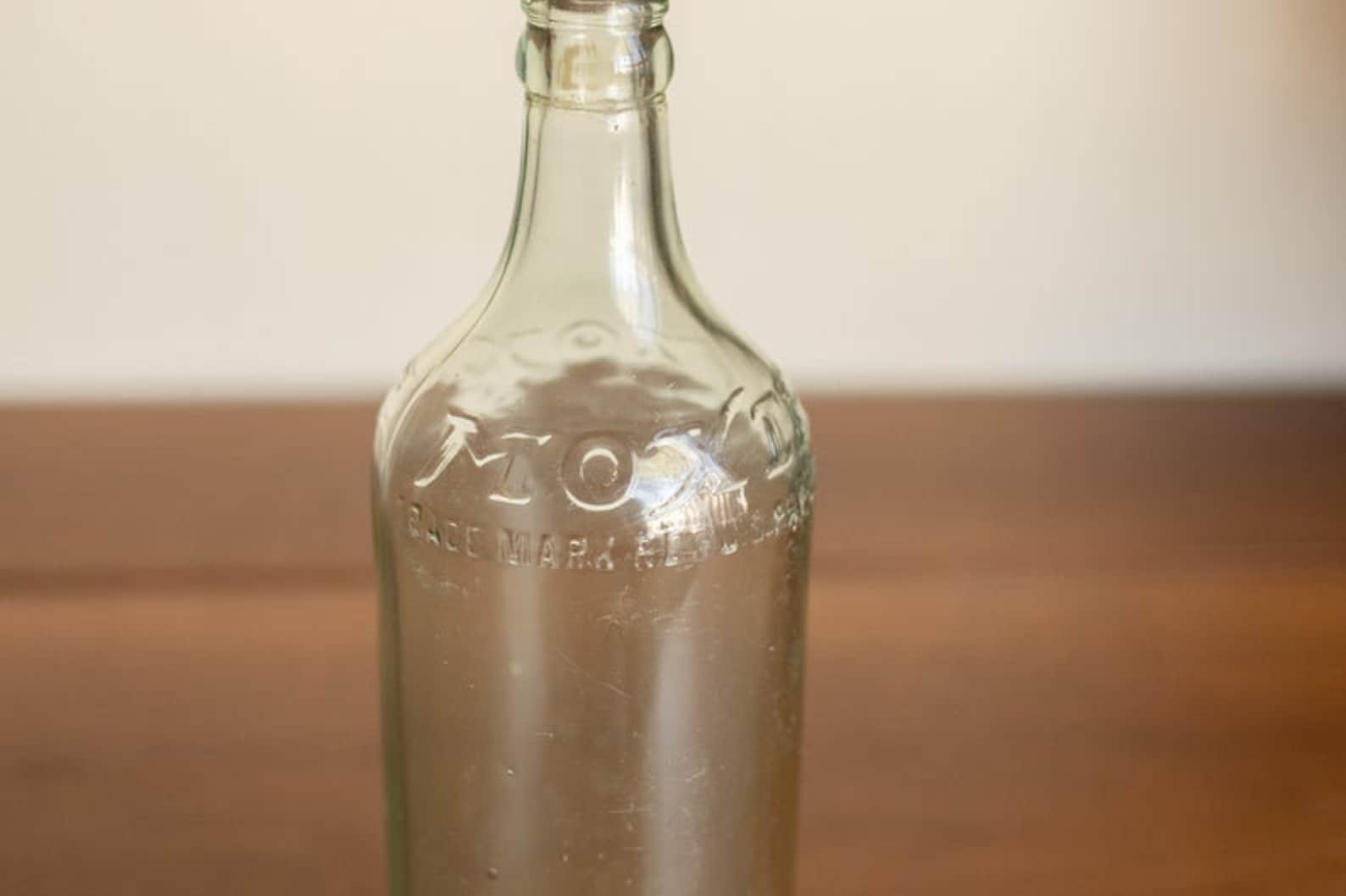 Antique Moxie Aqua Glass Bottle A.B. Co. Embossed Trademark - Etsy