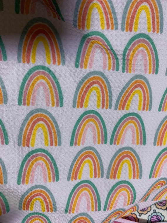 Boho Rainbow Print Strip Bullet Fabric Strip DIY Hairbow or - Etsy