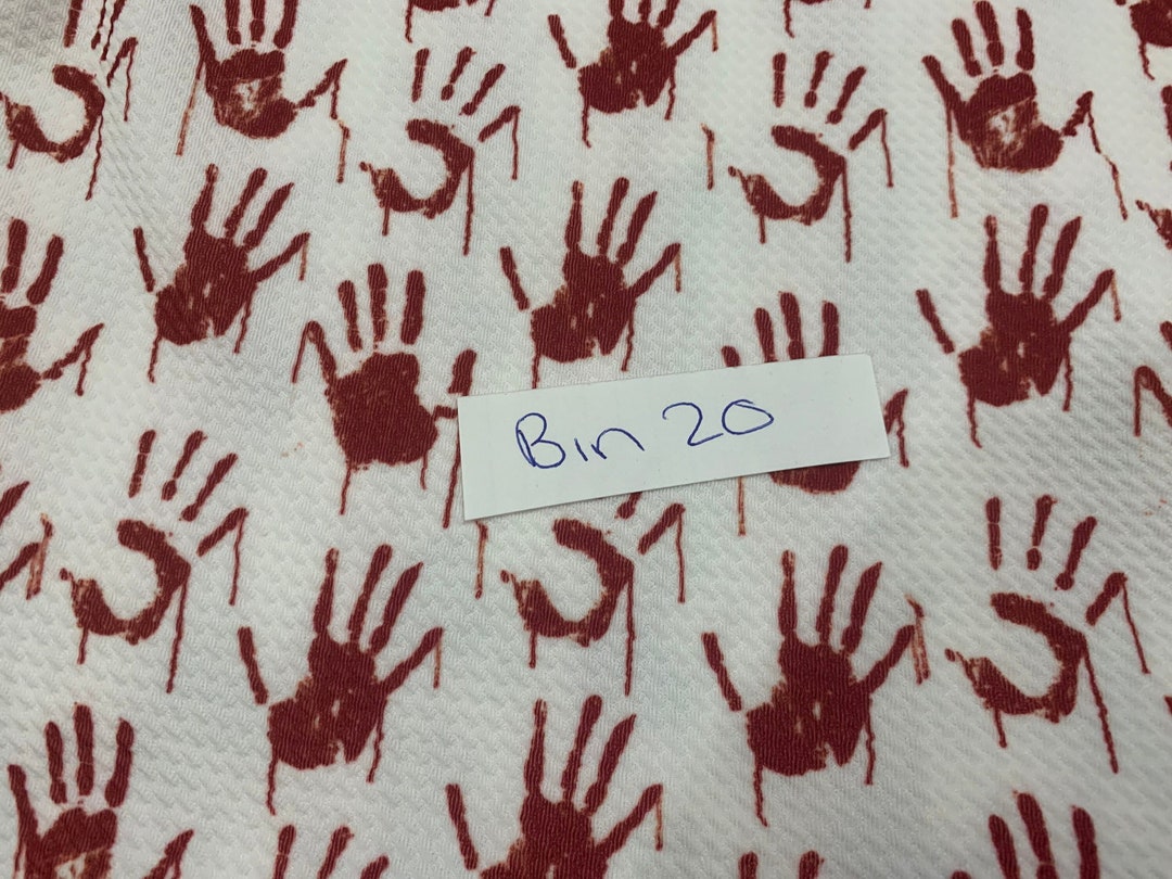 Blood Bloody Hands Dripping Scary Halloween Bullet Fabric Strip DIY ...