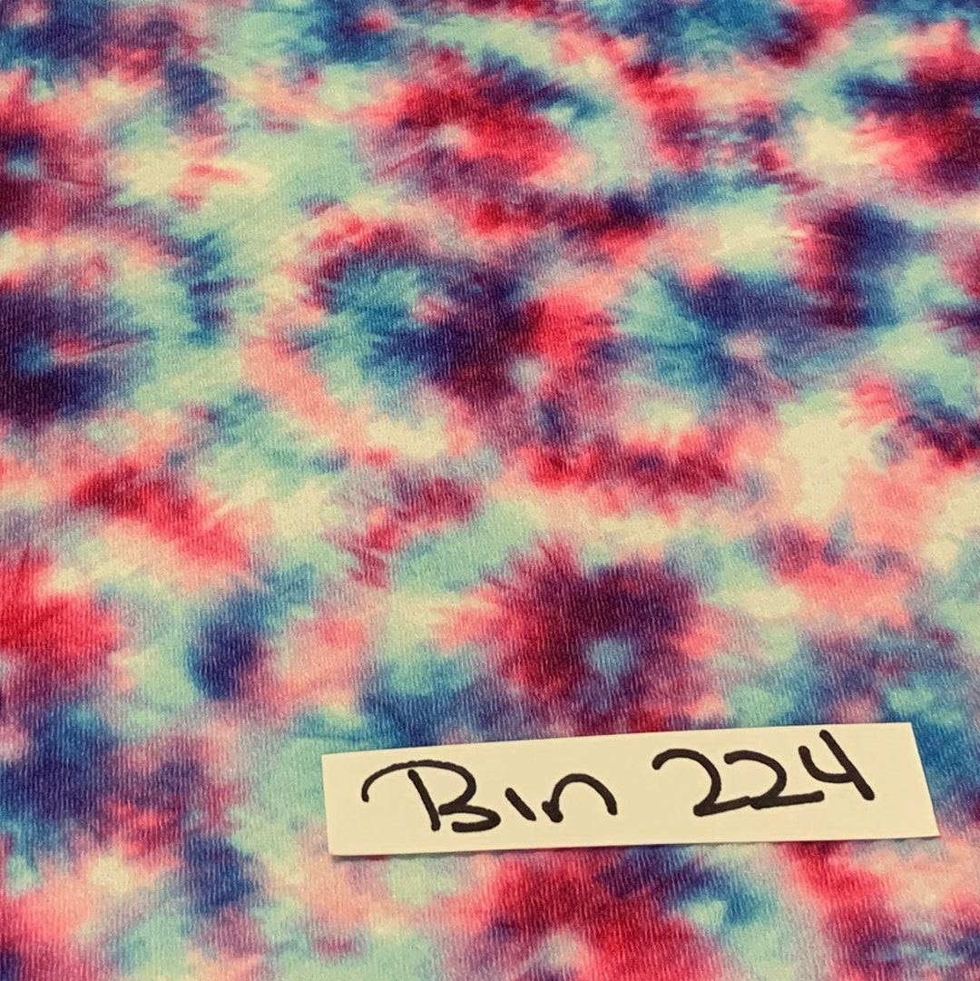 Bright Colors Tye Dye Purple Pink Bow Bullet Strip Fabric DIY Hairbow ...