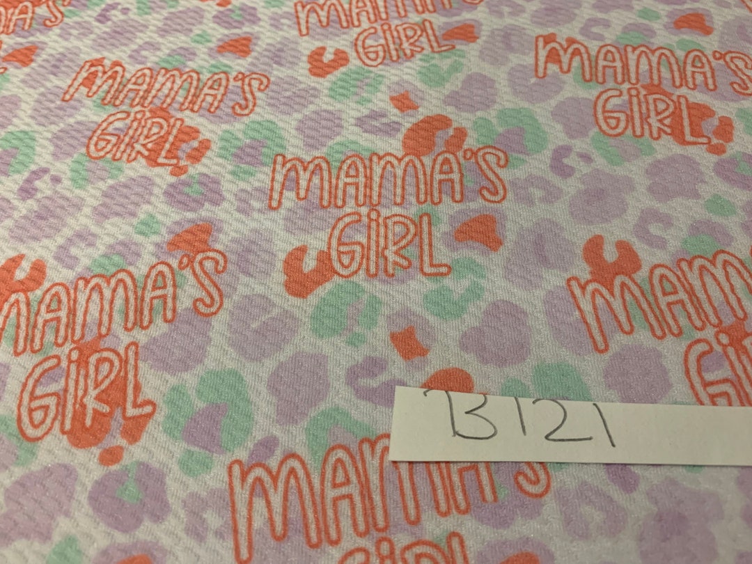 Mamas Girl Cheetah Strip Fabric DIY Hairbow or Headwrap Style - Etsy