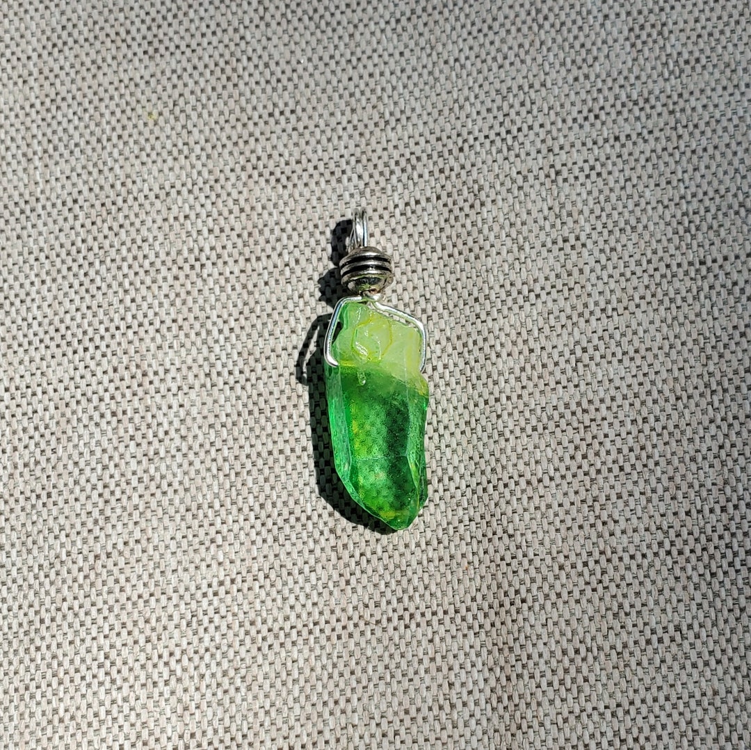 Green Apple Quartz Charm - Etsy